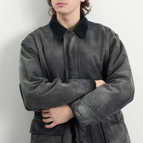 Auralee Duck Jacket - Faded Black | Editorialist